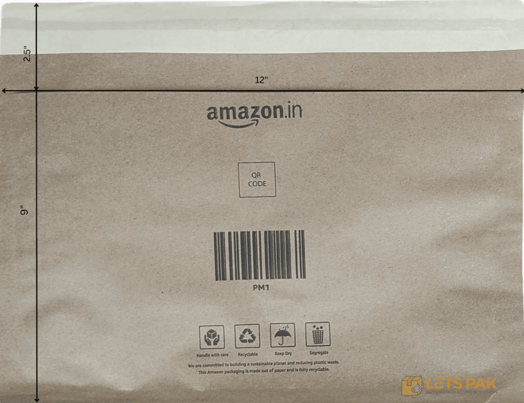 Amazon Paper Bag PM1 12 X 9 - Letspak.com
